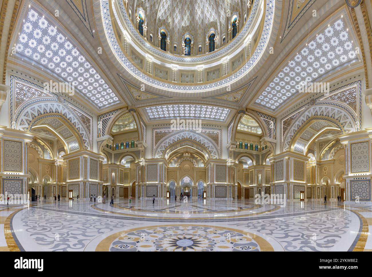 A picture of the lavish Great Hall of the Qasr Al Watan presidential ...