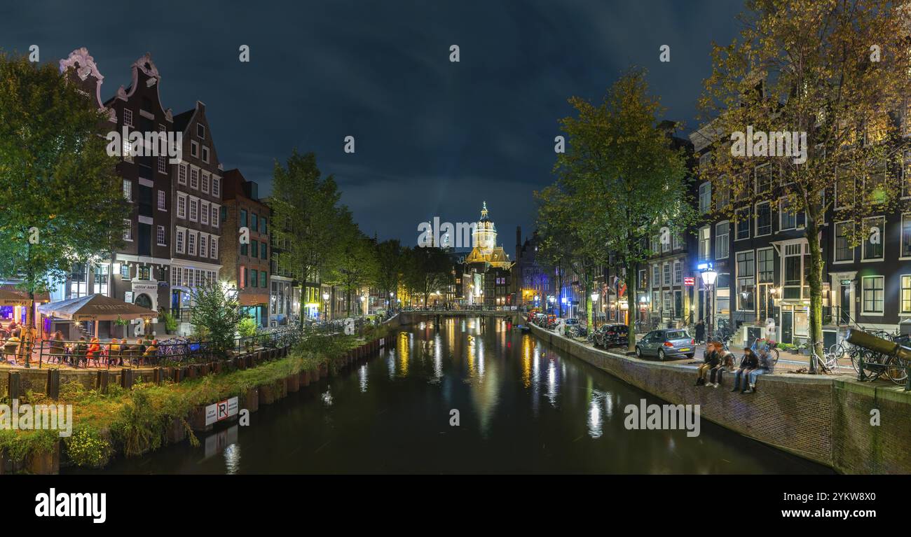 A picture of the Red Light District and the Basilica of Saint Nicholas ...