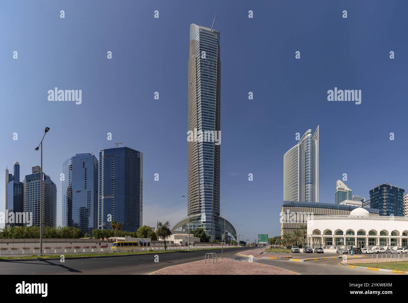 A picture of the Landmark Tower and the nearby buildings of the Al ...