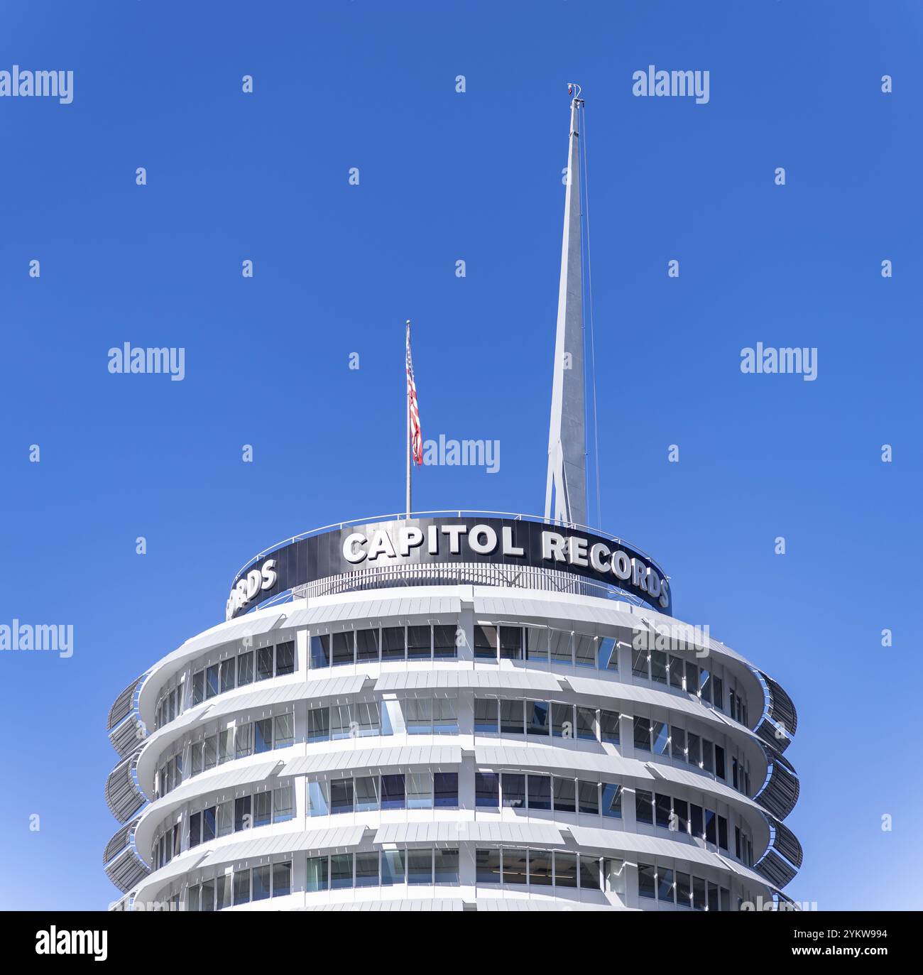 A picture of the top of the Capitol Records building Stock Photo - Alamy