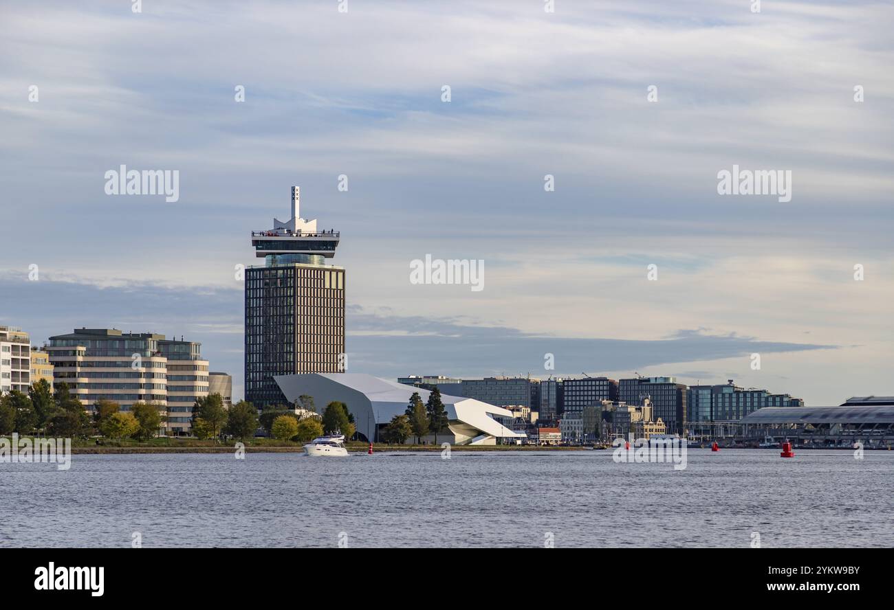 A picture of the Eye Film Museum and the A'DAM Tower Stock Photo - Alamy