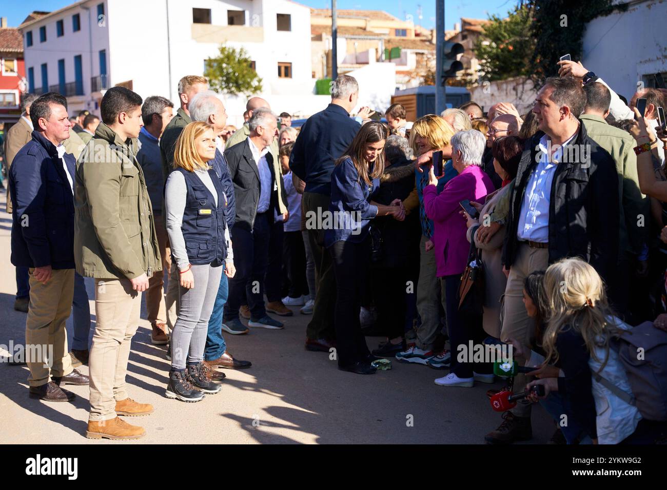 Utiel, Spain. 19th Nov, 2024. King Felipe VI of Spain, Queen Letizia of ...