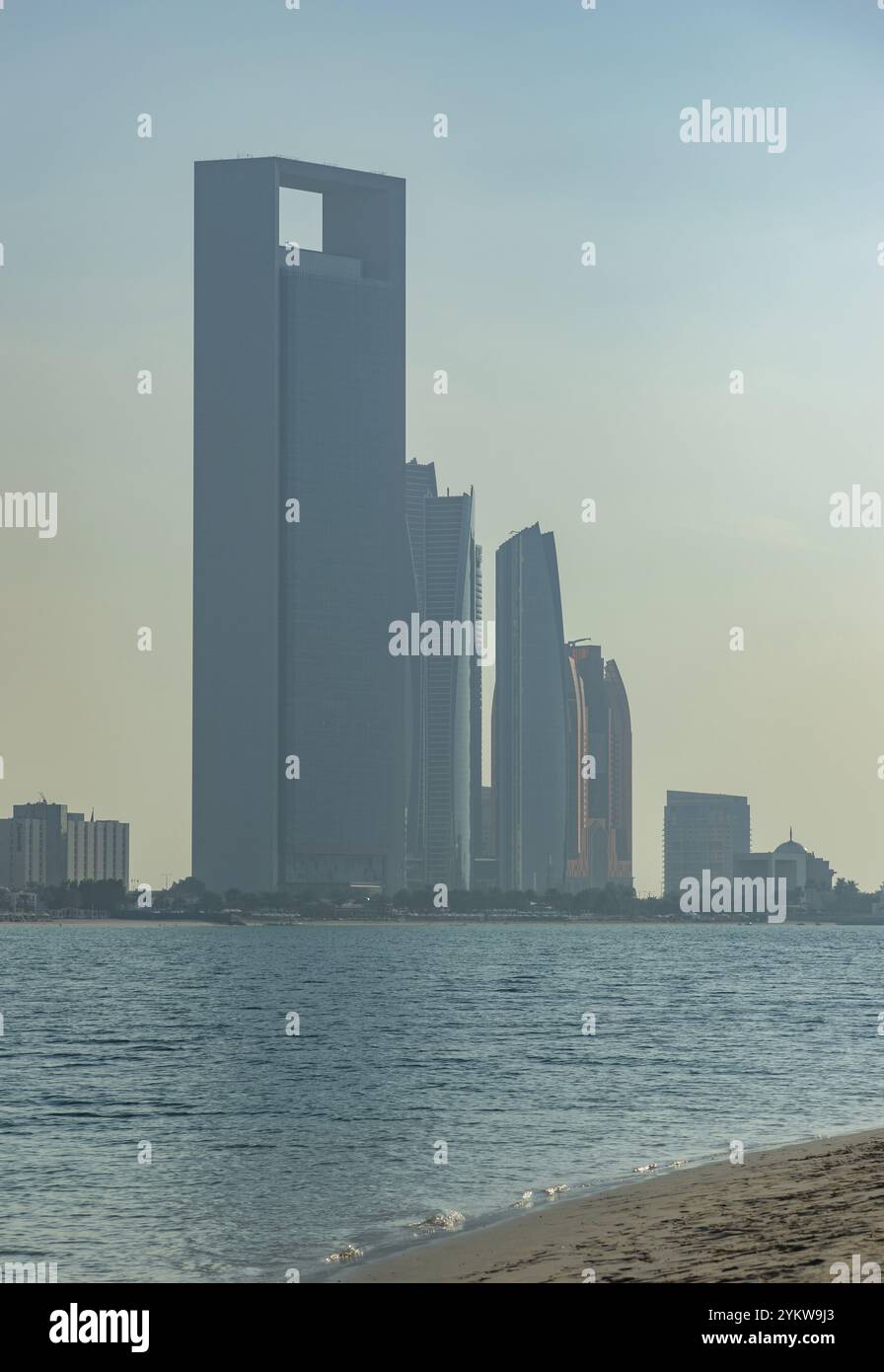 A picture of the Etihad Towers and the Abu Dhabi National Oil Company ...