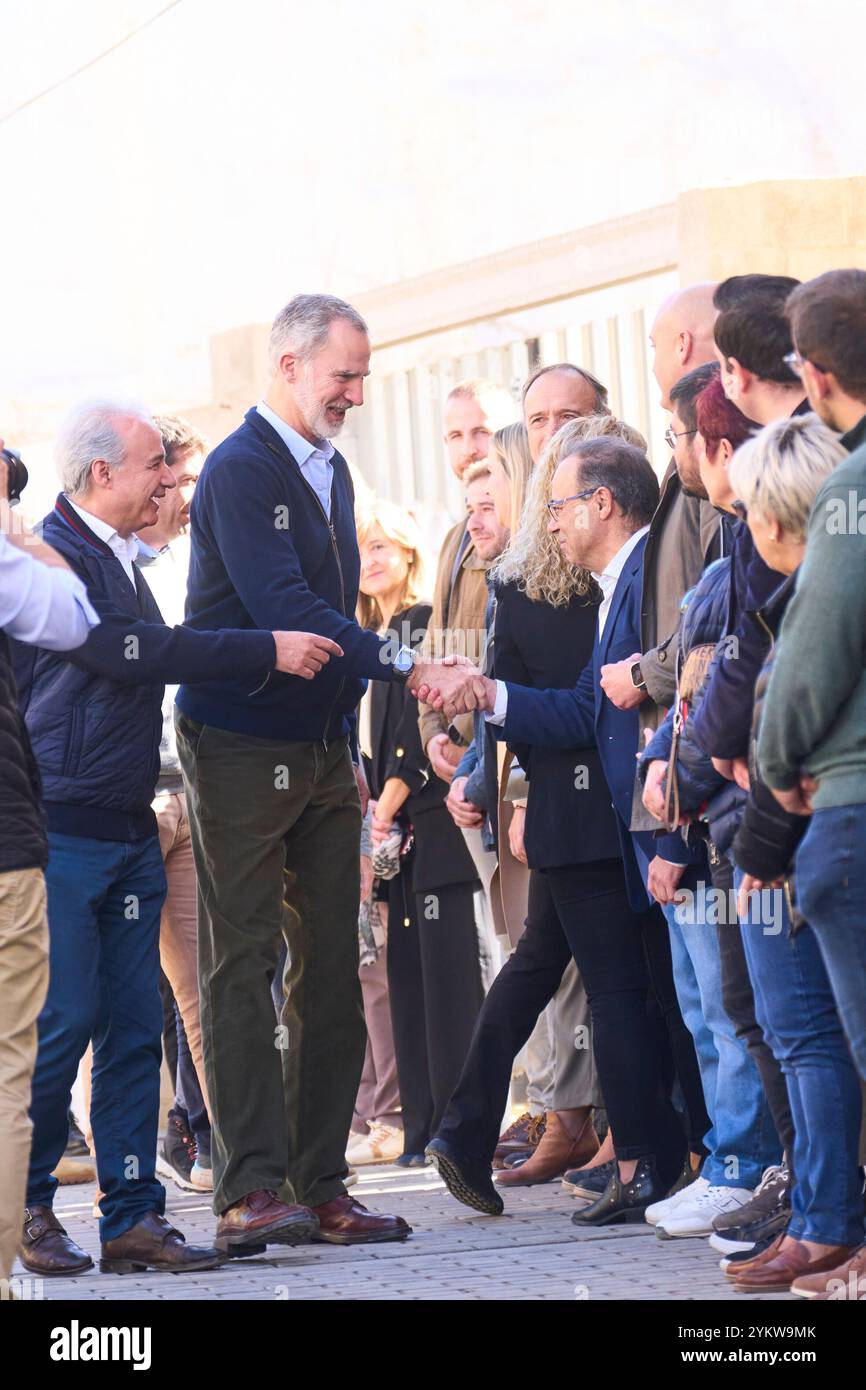 Utiel, Spain. 19th Nov, 2024. King Felipe VI of Spain, Queen Letizia of ...