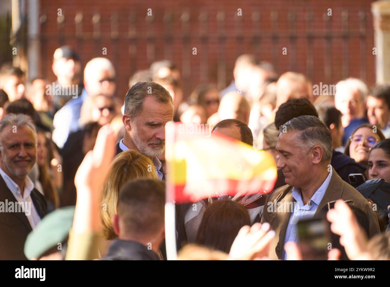 Utiel, Spain. 19th Nov, 2024. King Felipe VI of Spain visit Utiel after ...
