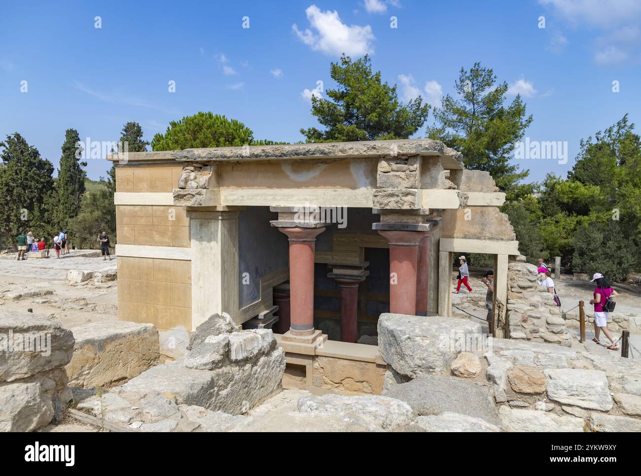 A picture of the North Lustral Basin at the Knossos Palace Stock Photo ...
