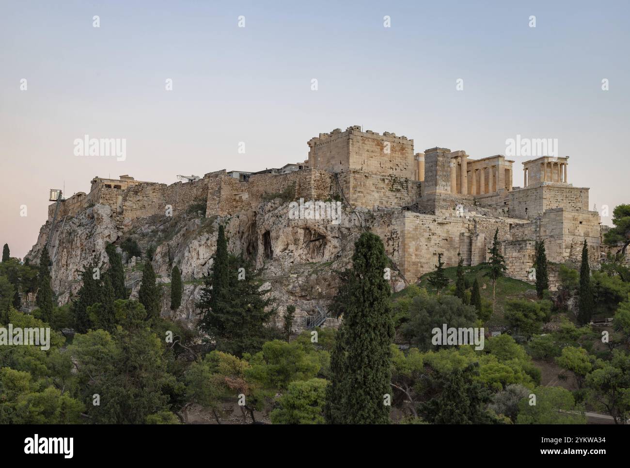 A picture of the entrance structures of the Acropolis of Athens and the ...