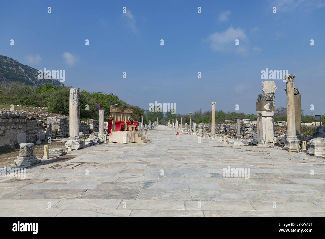 A picture of the Harbor Street at the Ephesus Ancient City Stock Photo ...