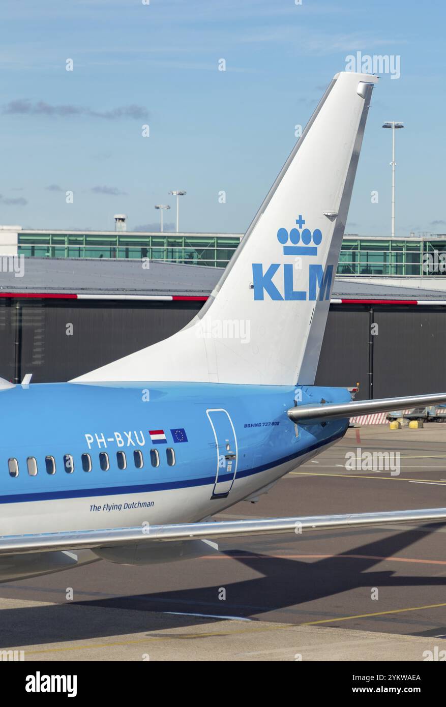 A close-up picture of a KLM plane Stock Photo - Alamy
