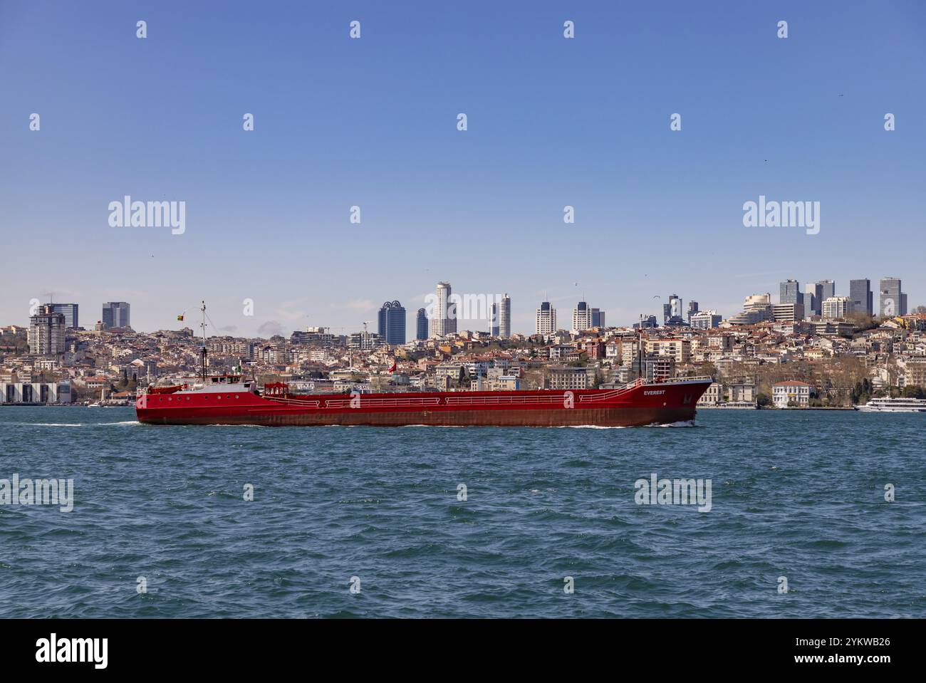 A picture of the Cargo Ship Everest on the Bosphorous Strait Stock ...
