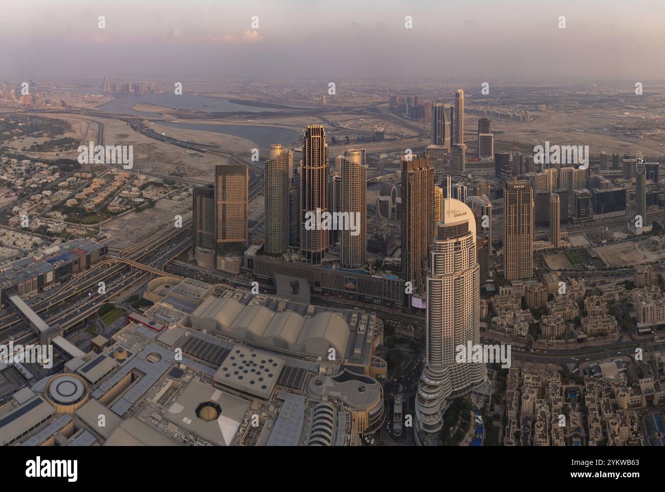 A picture of Downtown Dubai, with the Dubai Mall and the Address ...