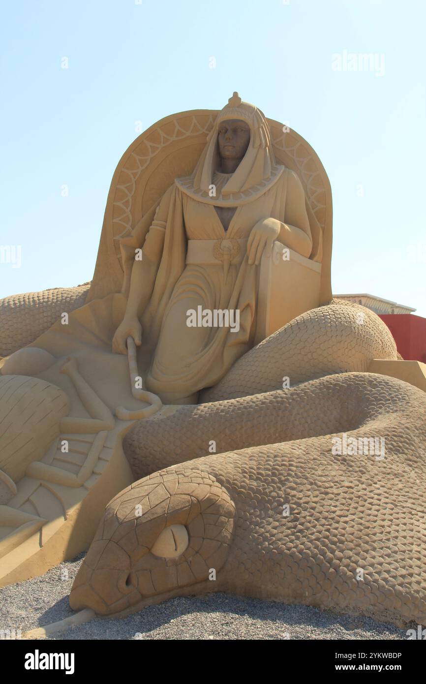 Sculptures made of sand for famous historical and ancient figures Stock ...
