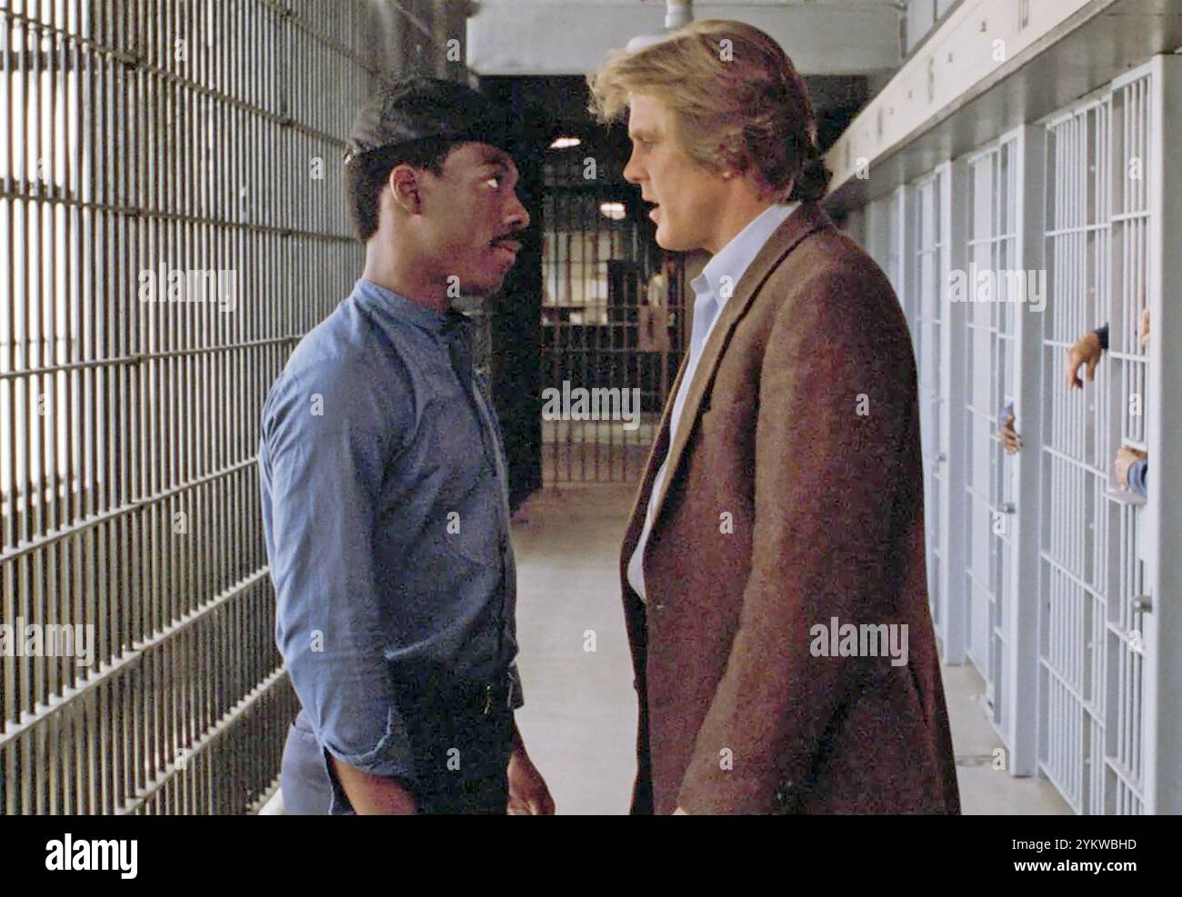 48 HOURS 1982 Paramount Pictures film with Nick Nolte at right as San Francisco Police inspector ...