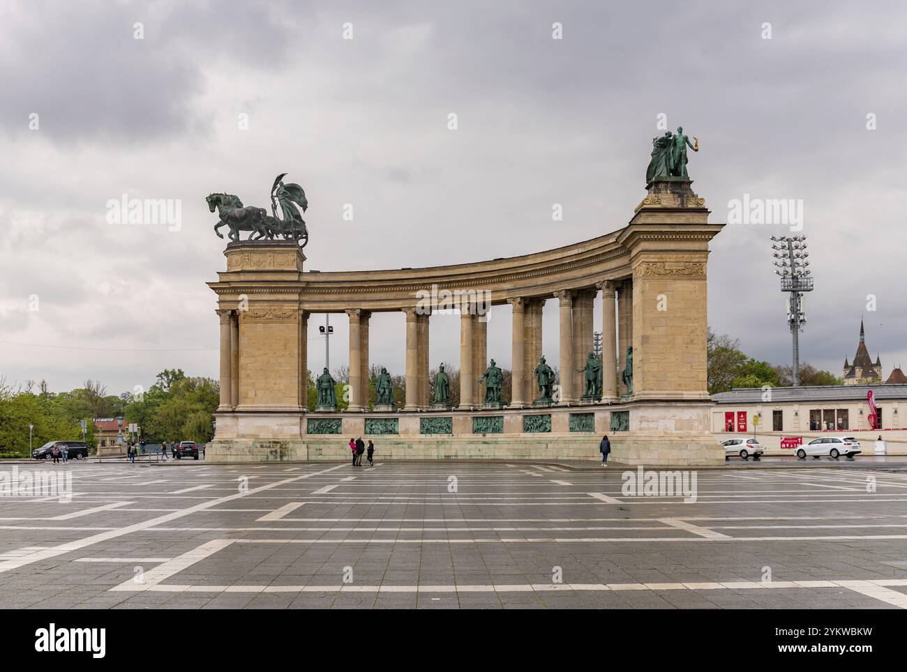 A picture of the many statues of the Heroes' Square Stock Photo - Alamy