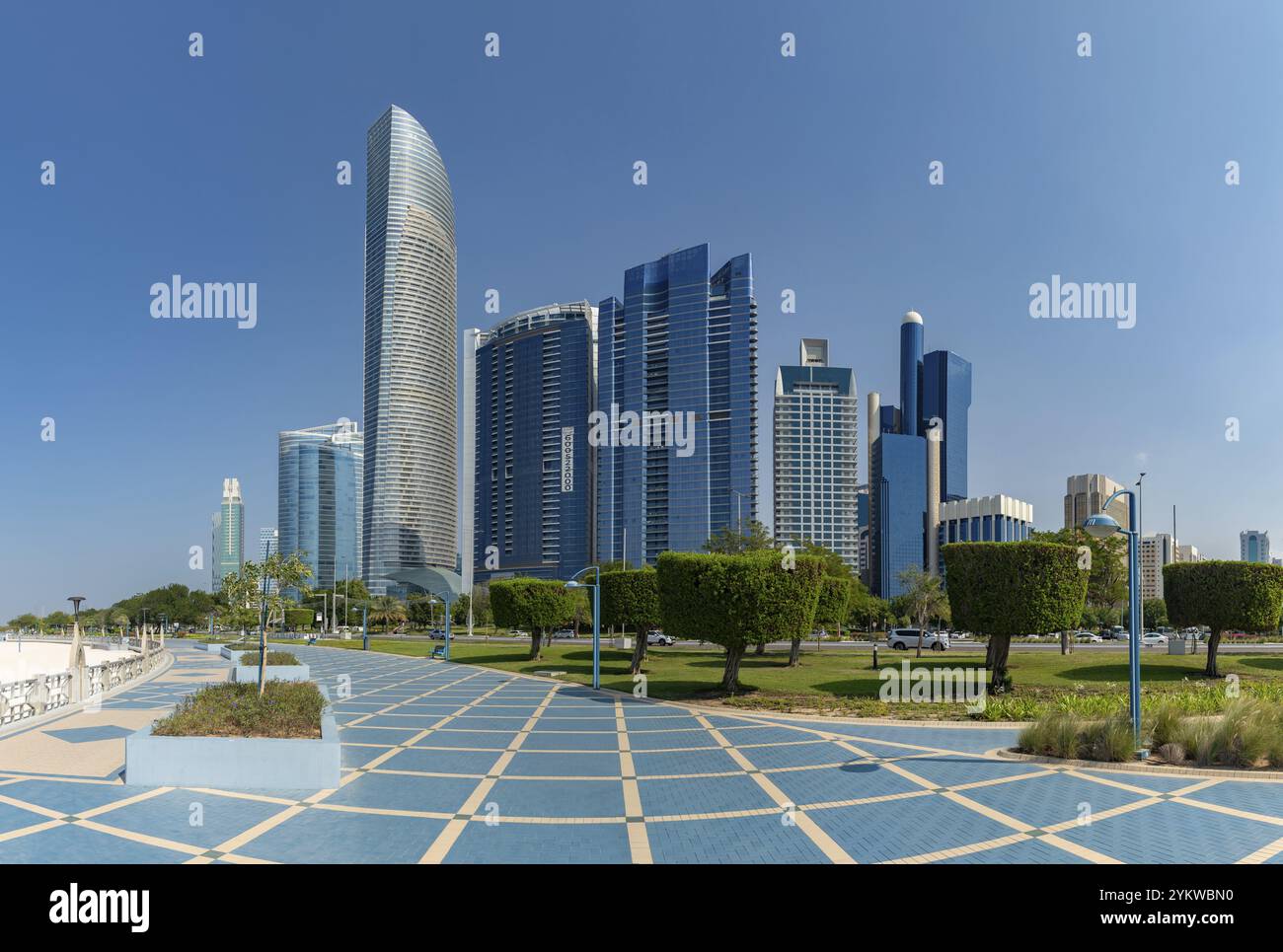 A picture of the Al Markaziyah West buildings, towered by the Landmark ...