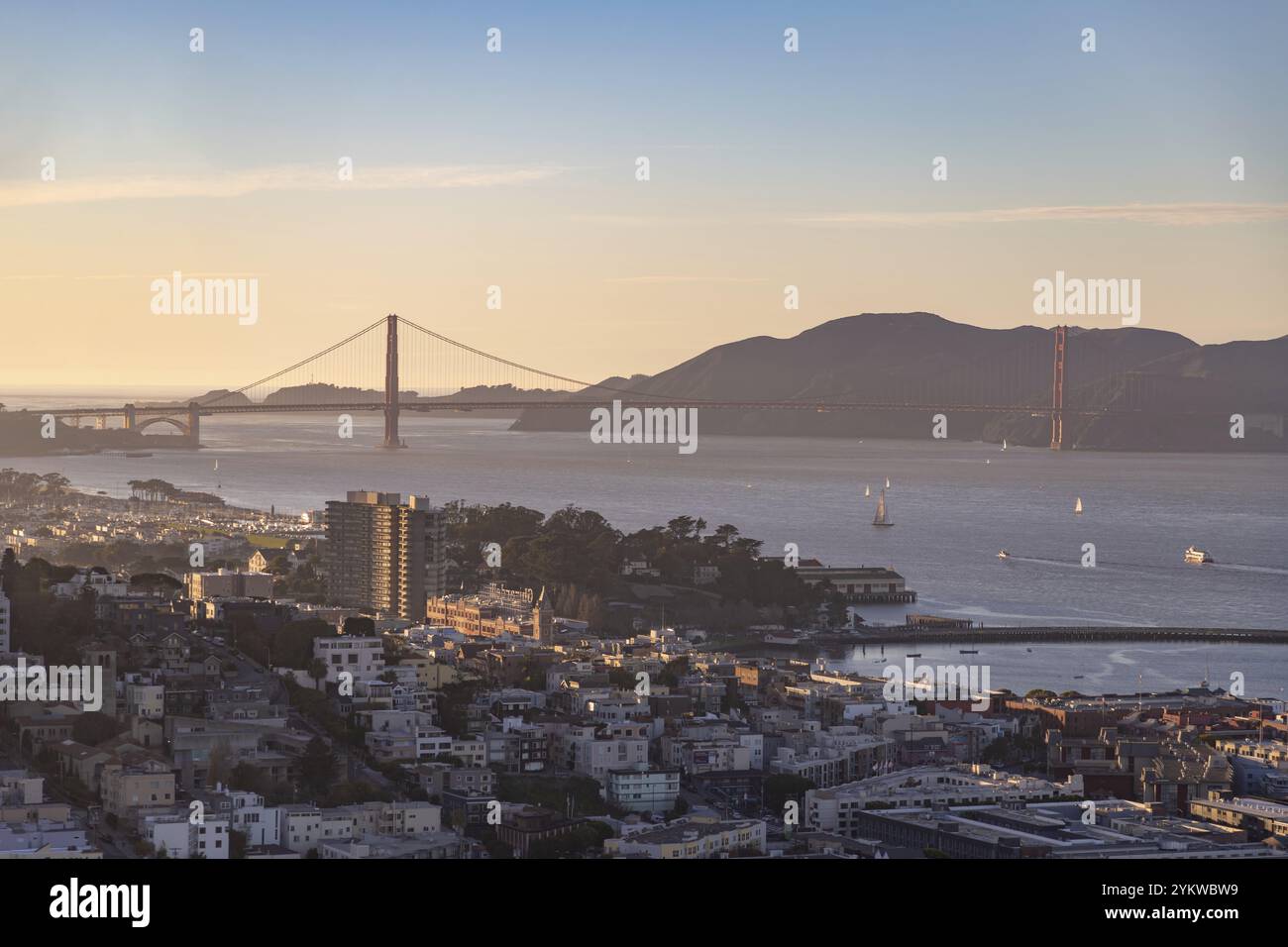 Coit tower in evening hi-res stock photography and images - Alamy