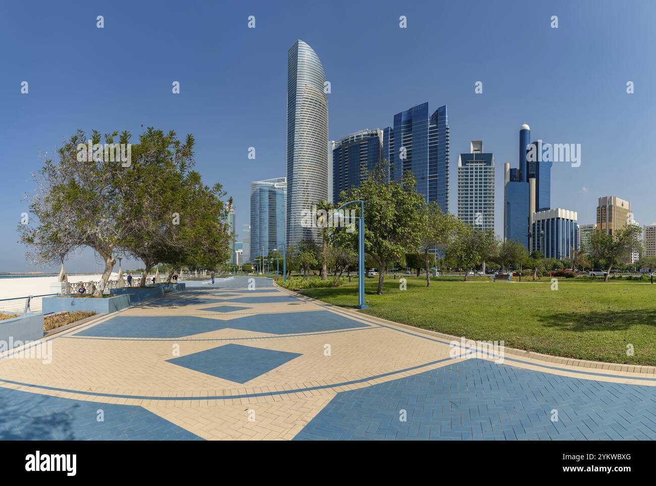 A picture of the Al Markaziyah West buildings, towered by the Landmark ...