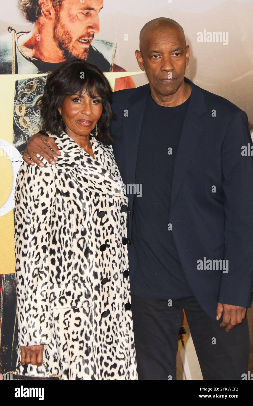 Los Angeles, USA. 18th Nov, 2024. Pauletta Washington, Denzel ...