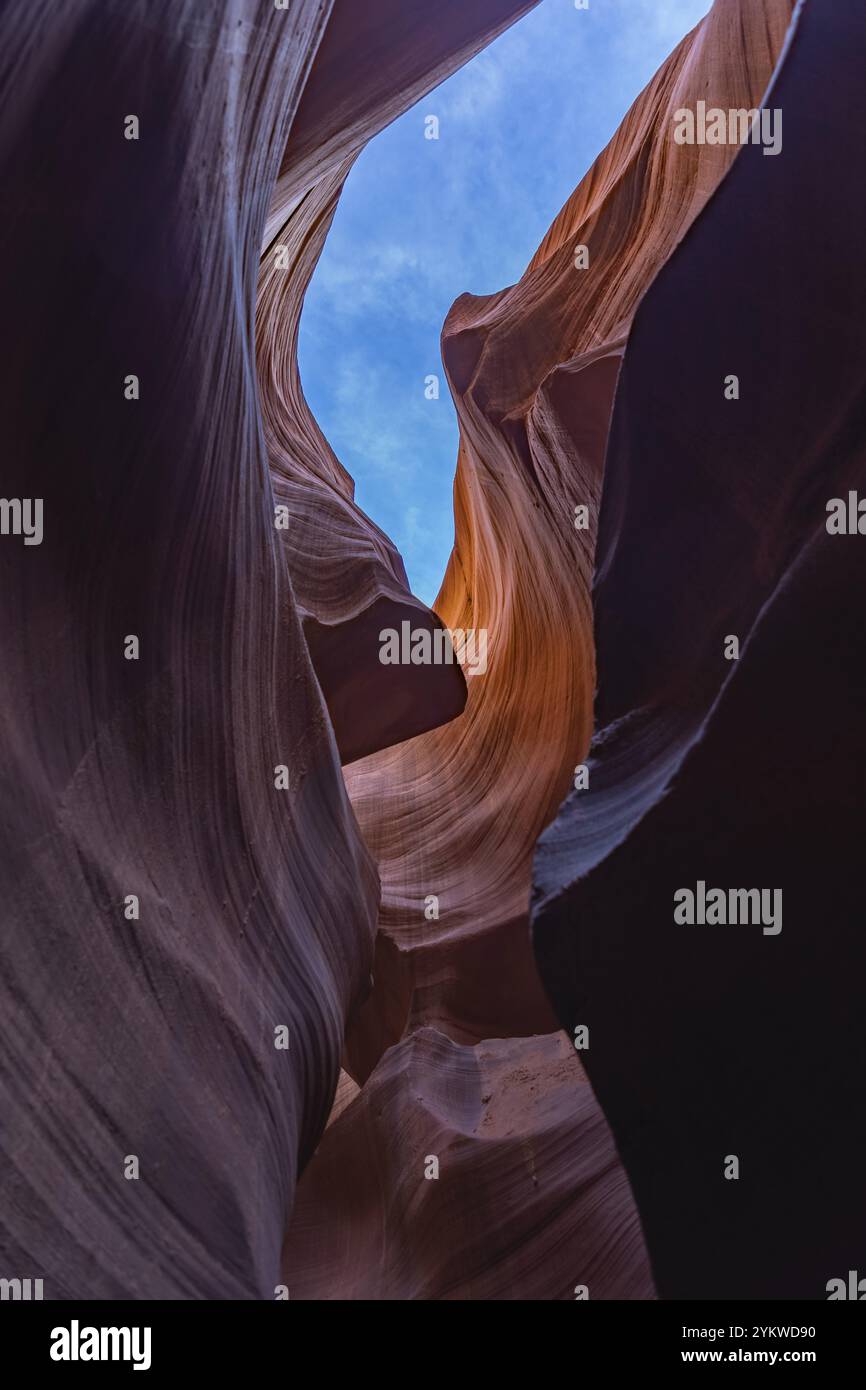 A picture of the rock formations of the Lower Antelope Canyon Stock ...