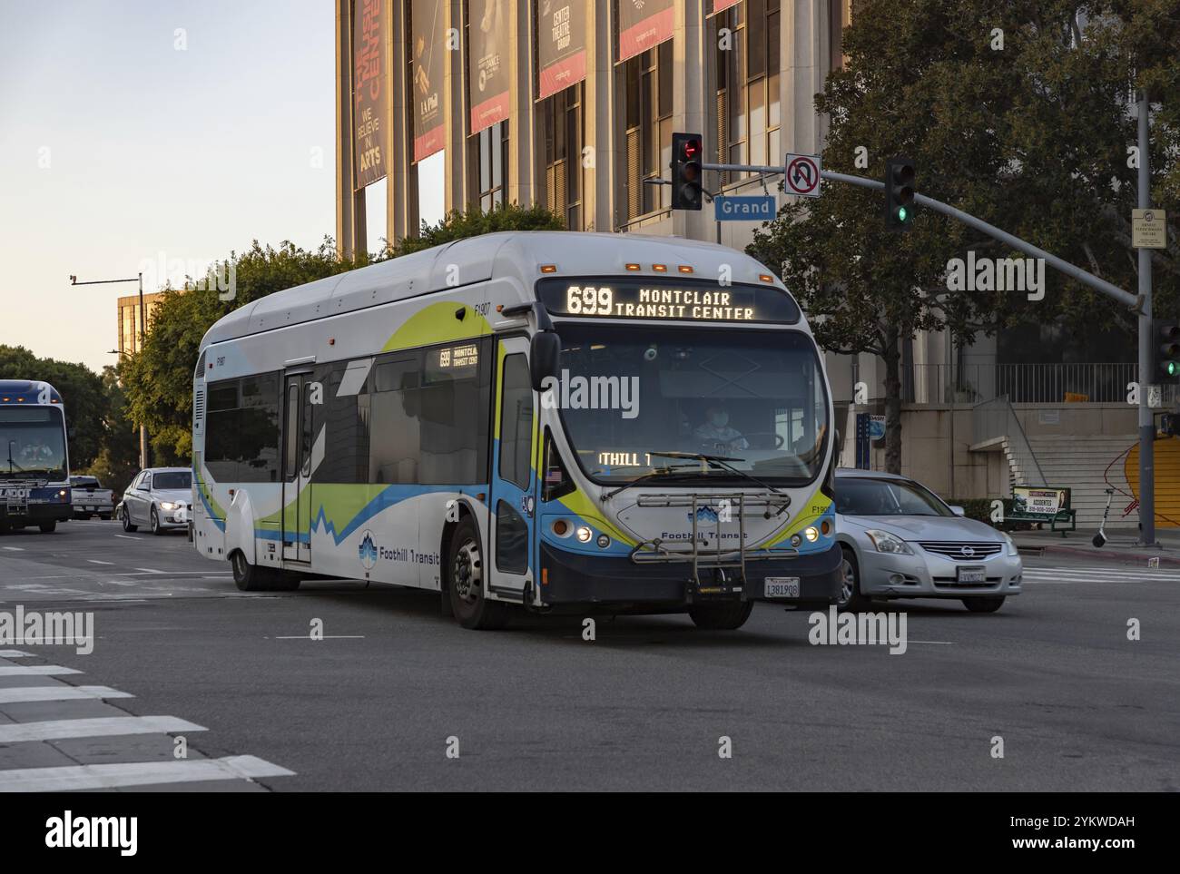 A picture of a Foothill Transit bus in Downtown Los Angeles Stock Photo ...
