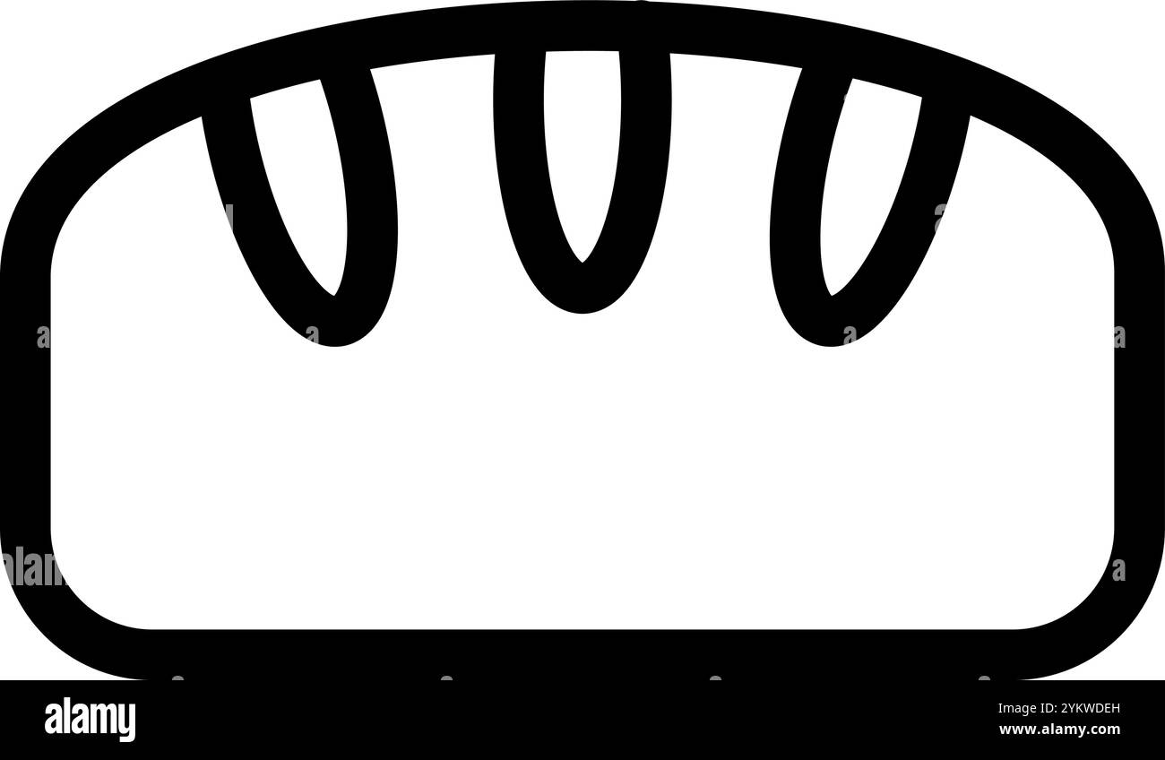 Bread icon symbol - fresh backed bread from the bakery vector symbol ...