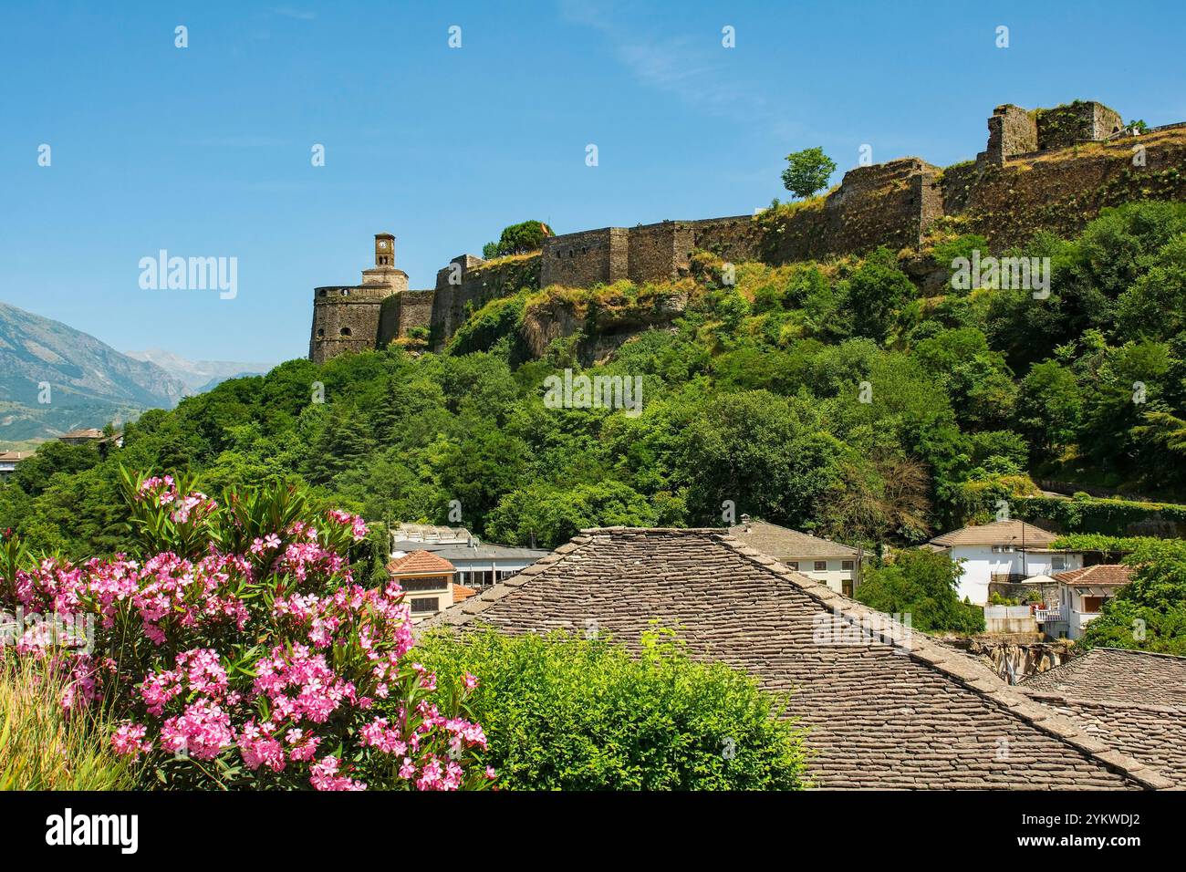 The historic Gjirokaster Castle in Albania, a UNESCO World Heritage ...