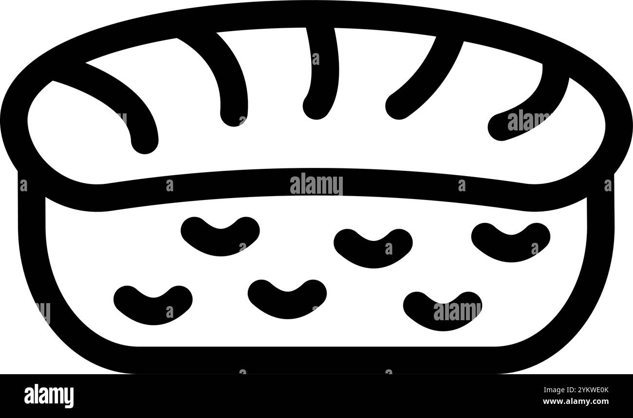 Salmon sushi in black Stock Vector Images - Alamy