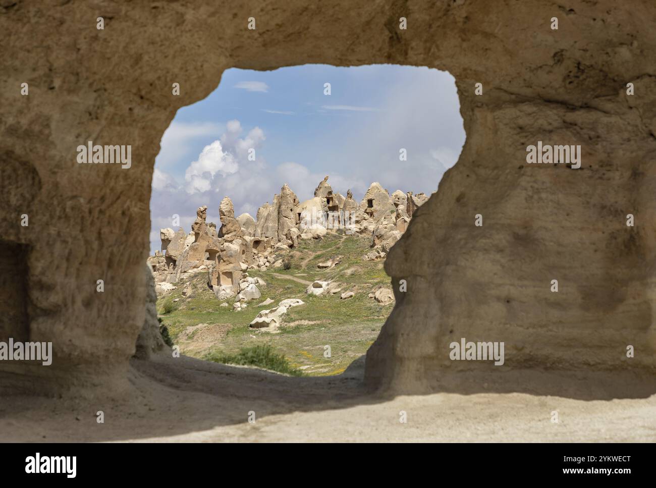 A picture of the rock formations of the Goreme Historical National Park ...