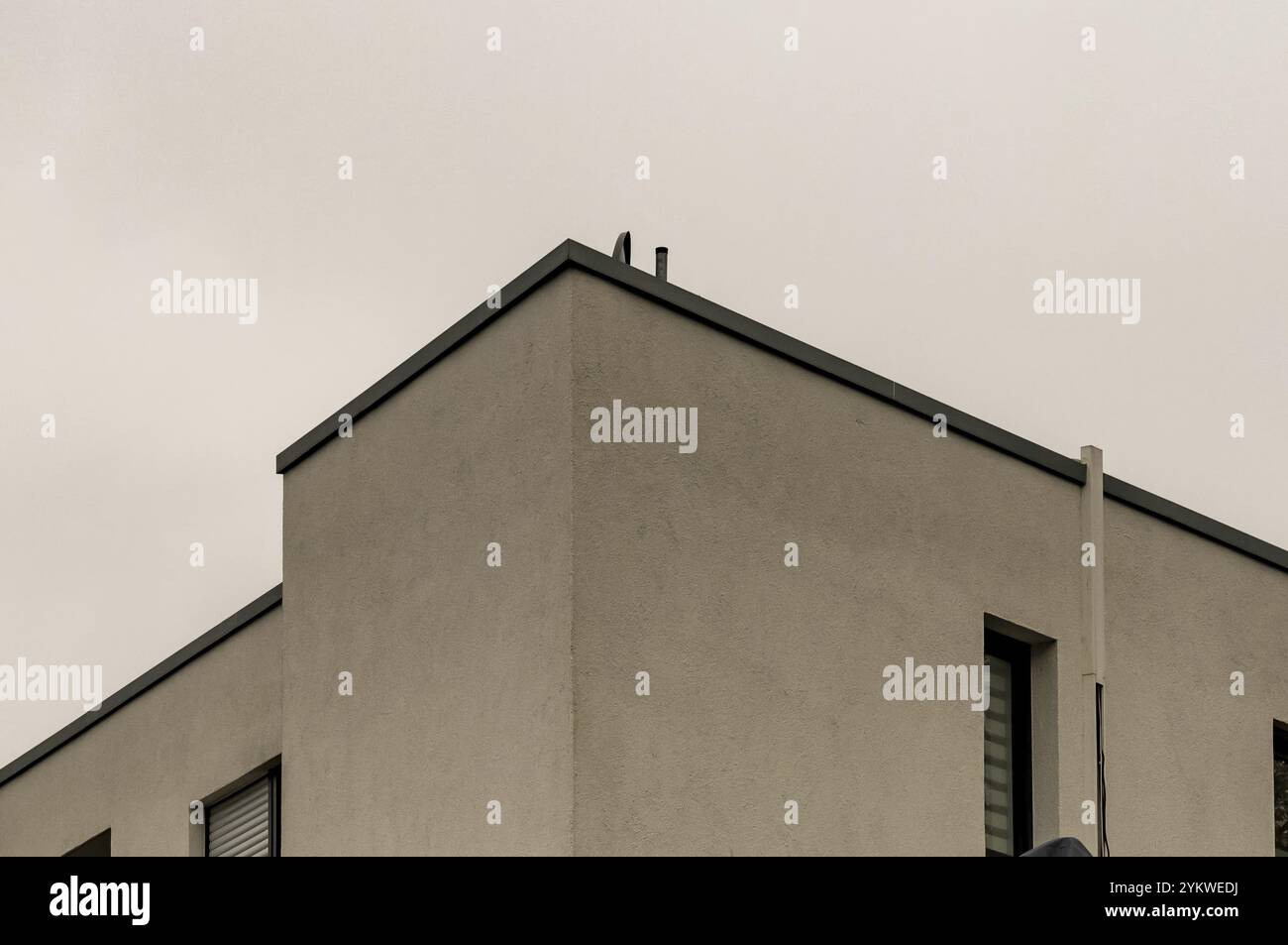 Modern architecture featuring clean lines and neutral colors against a ...