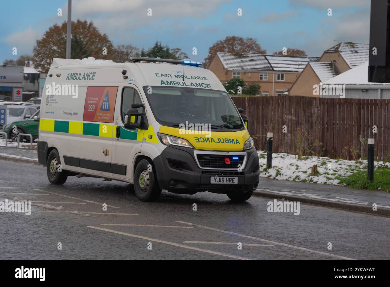 Blue lights, ambulance, emergency, trauma, stretcher, rescue, call 999 ...