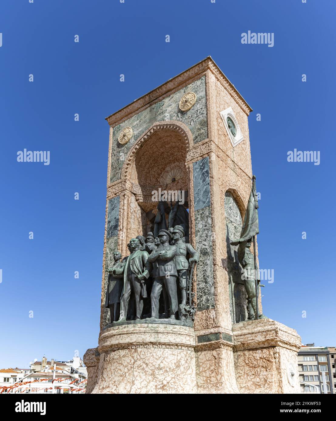 A picture of the Republic Monument, in Taksim Square Stock Photo - Alamy