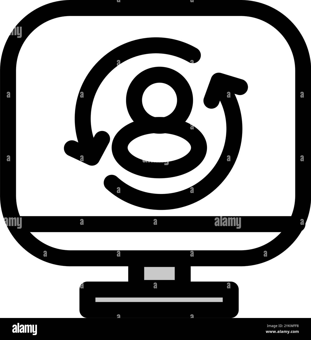 User refresh - clean and modern ecommerce and online marketing icon ...