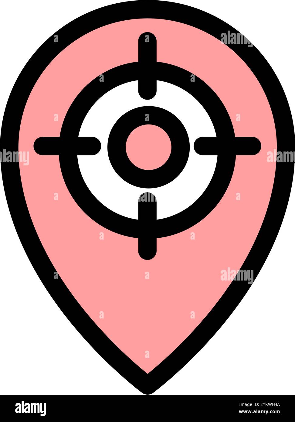 Target location - clean and modern ecommerce and online marketing icon ...