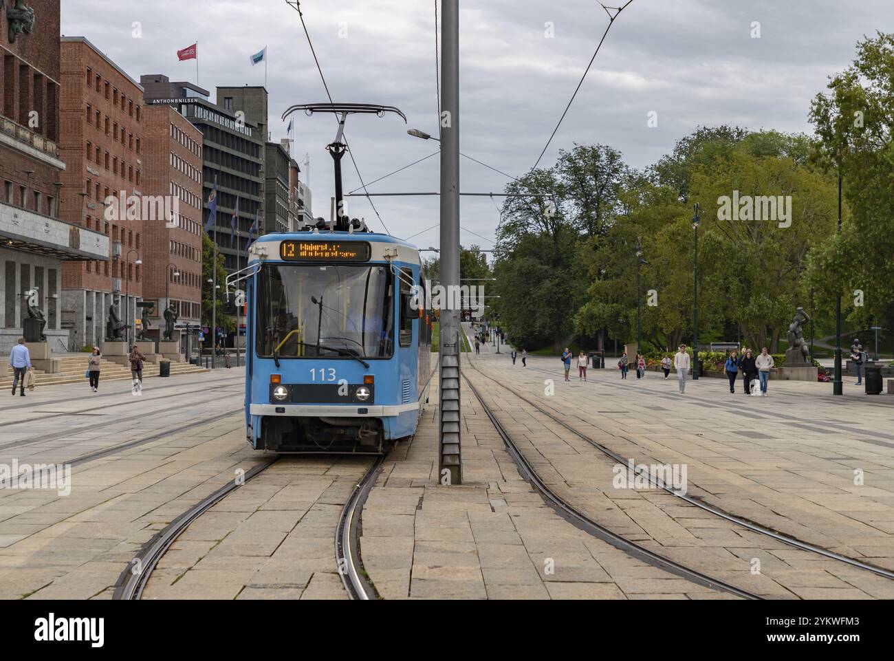 A picture of a tram in Oslo Stock Photo - Alamy