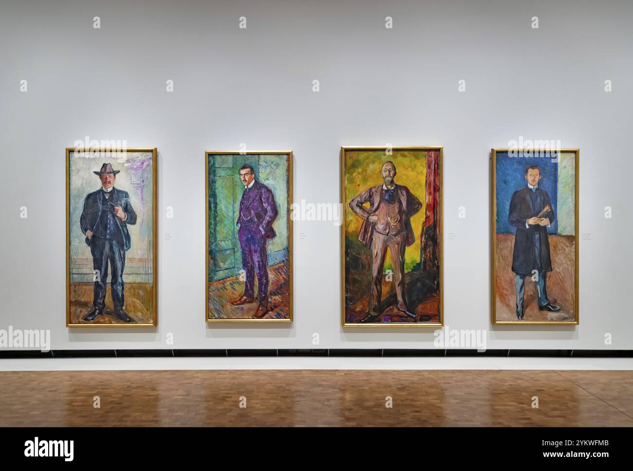 A picture of multiple colorful portraits at the Infinite exhibition of ...