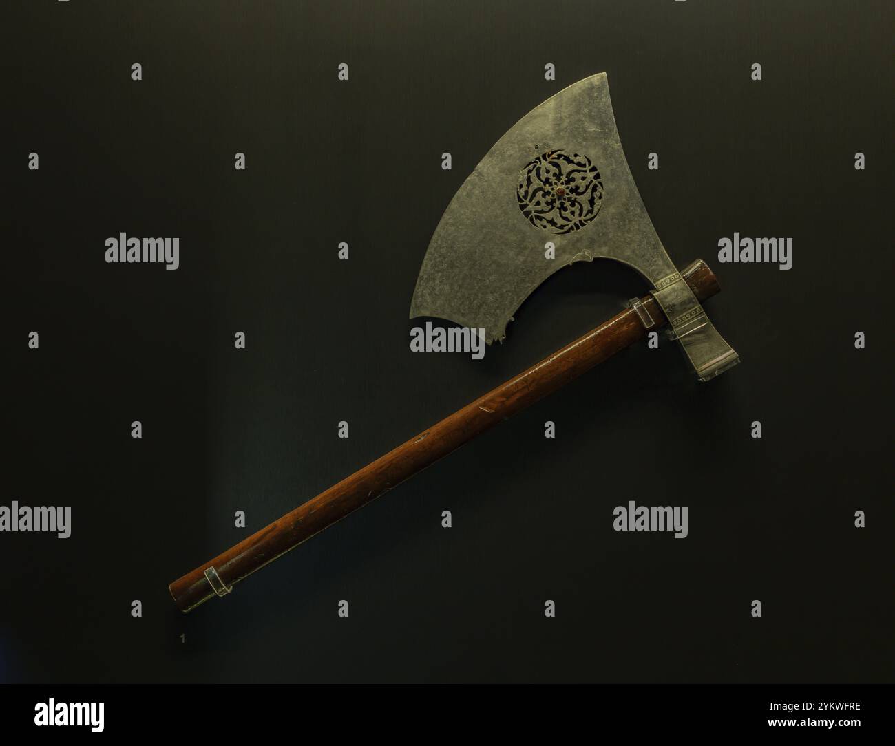 A picture of an axe inside the Weapon and Armours room, part of the ...