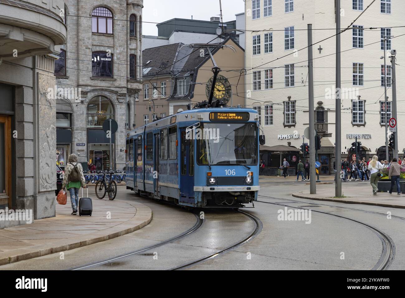 A picture of a tram in Oslo Stock Photo - Alamy