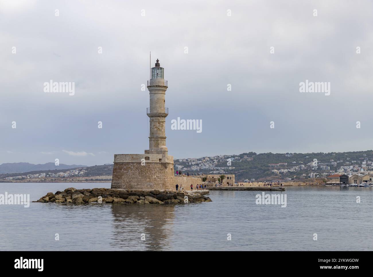 A picture of the Lighthouse of Chania Stock Photo - Alamy