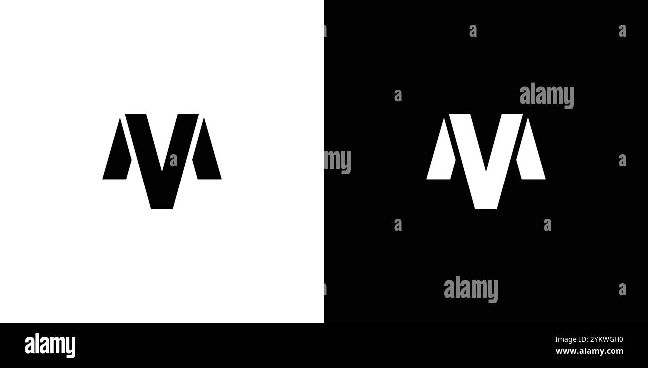 Modern and strong MV logo design Stock Vector Image & Art - Alamy