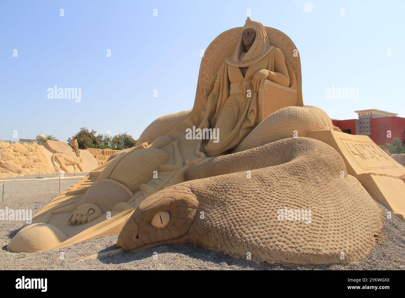 Sculptures made of sand for famous historical and ancient figures Stock ...