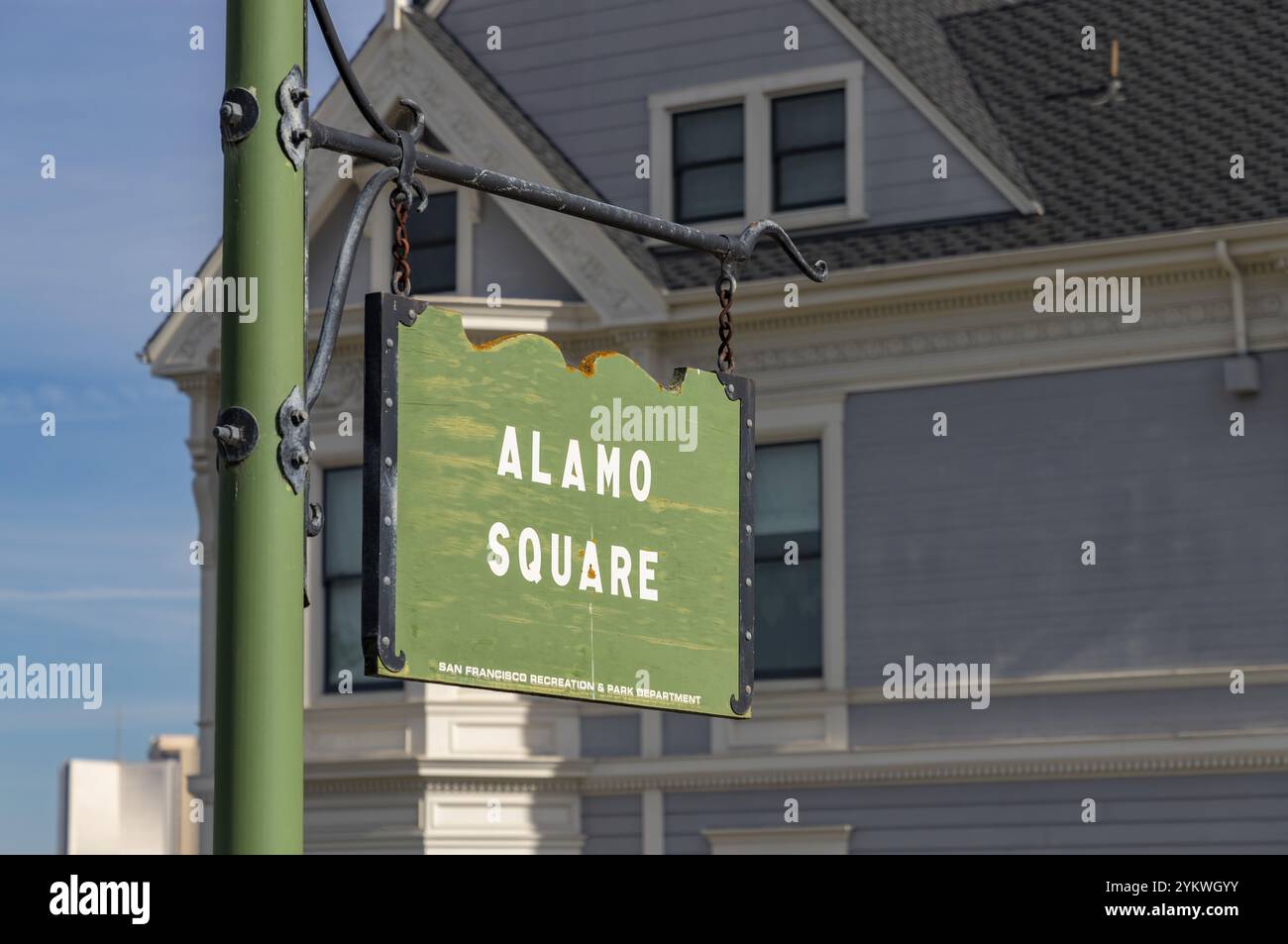 A picture of the Alamo Square sign Stock Photo - Alamy