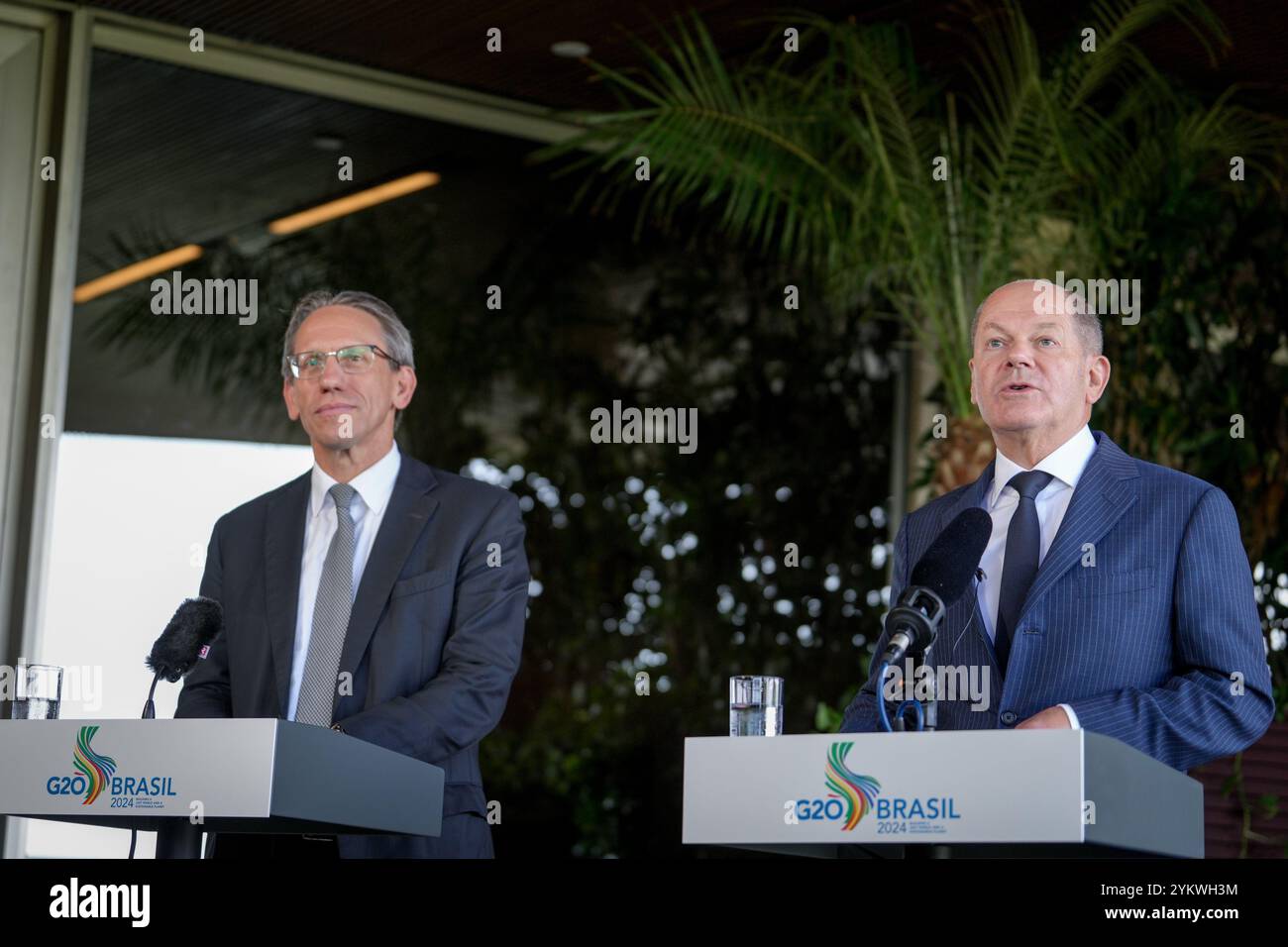 Rio De Janeiro, Brazil. 19th Nov, 2024. Federal Chancellor Olaf Scholz ...