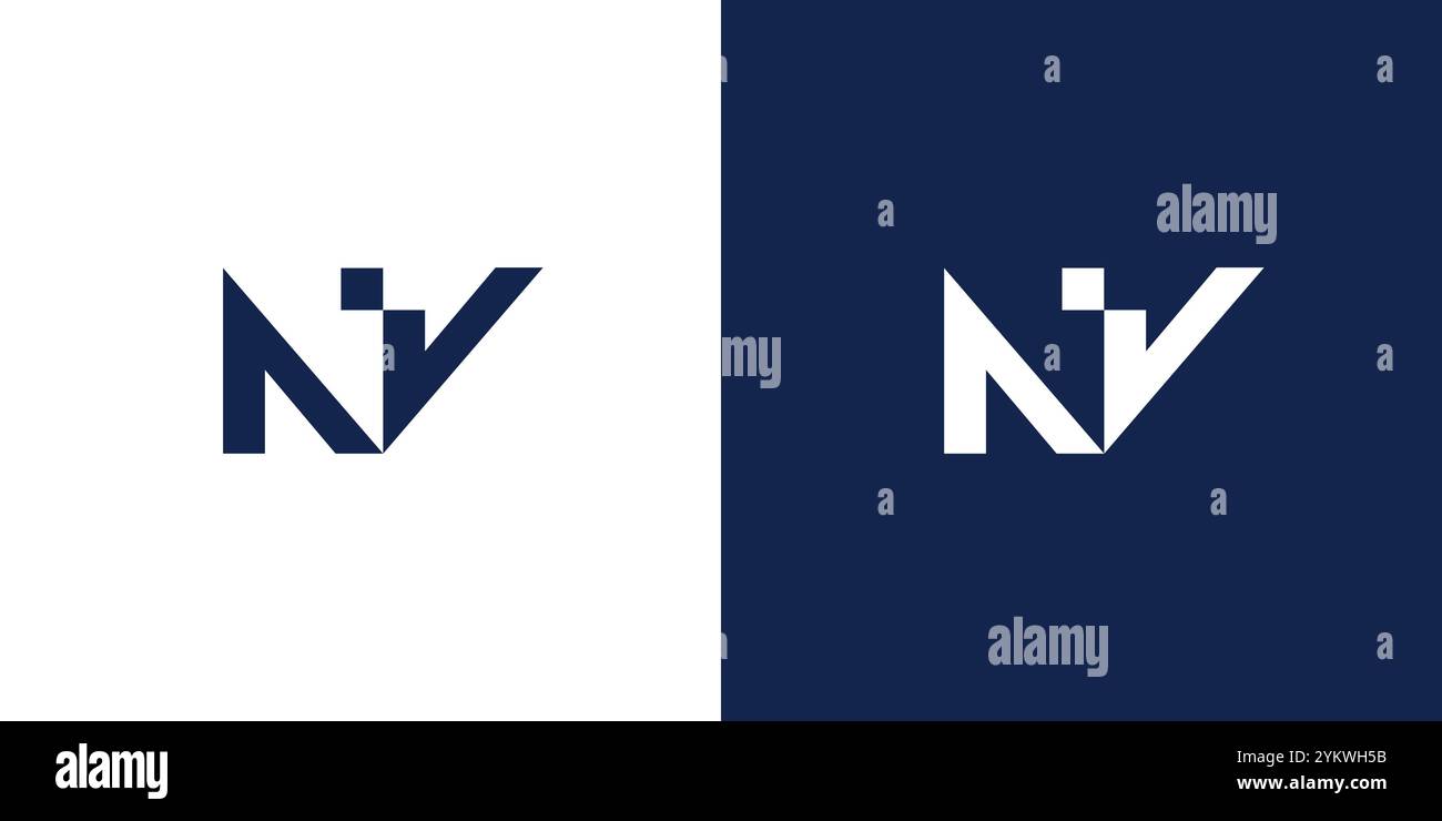 Nv logo design hi-res stock photography and images - Alamy