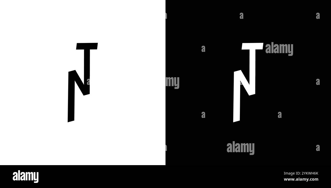 Modern and unique NT logo design Stock Vector Image & Art - Alamy