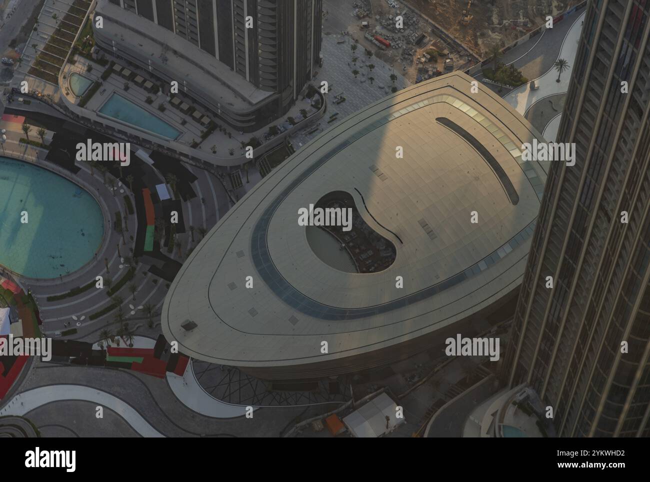 A picture of the Dubai Opera building as seen from above Stock Photo ...