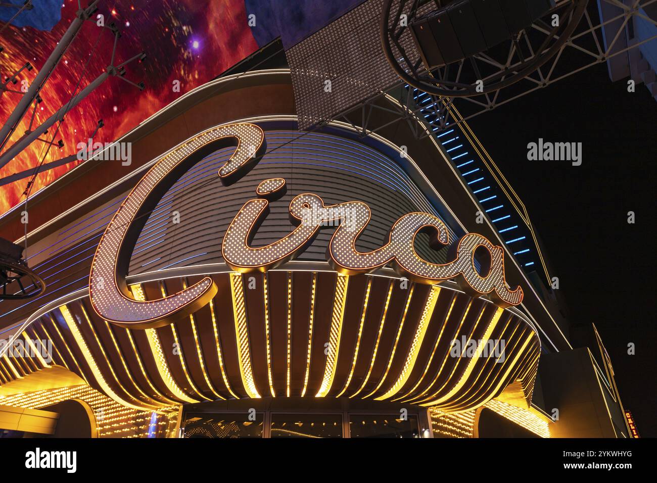 A picture of the neon signs at the Circa Resort and Casino Stock Photo ...