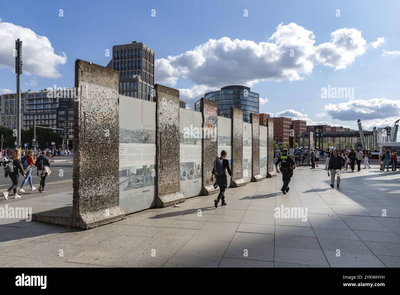 A picture of the Berlin Wall sections at the Potsdamer Platz Stock ...