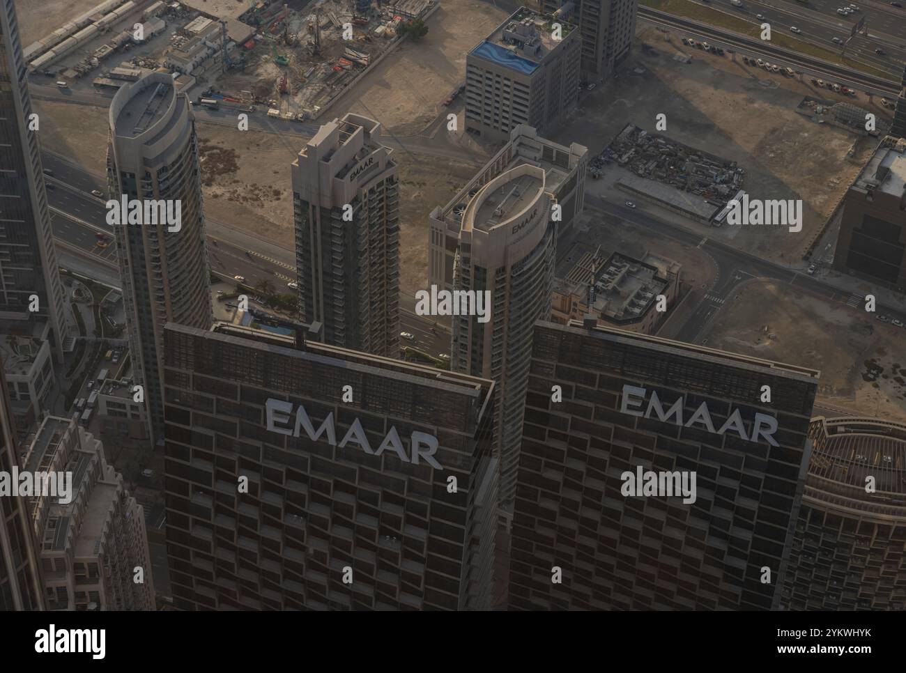 A picture of multiple Emmar apartment buildings next to each other ...