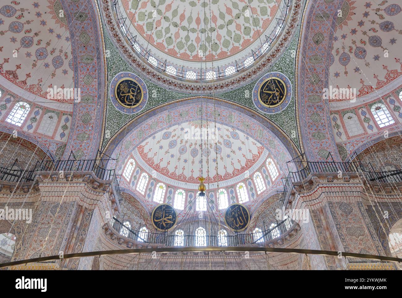 A picture of the colorful and gorgeous interior of the New Mosque, in ...