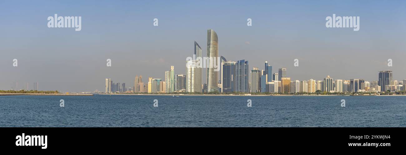 A panorama picture of the Al Markaziyah West buildings, towered by the ...